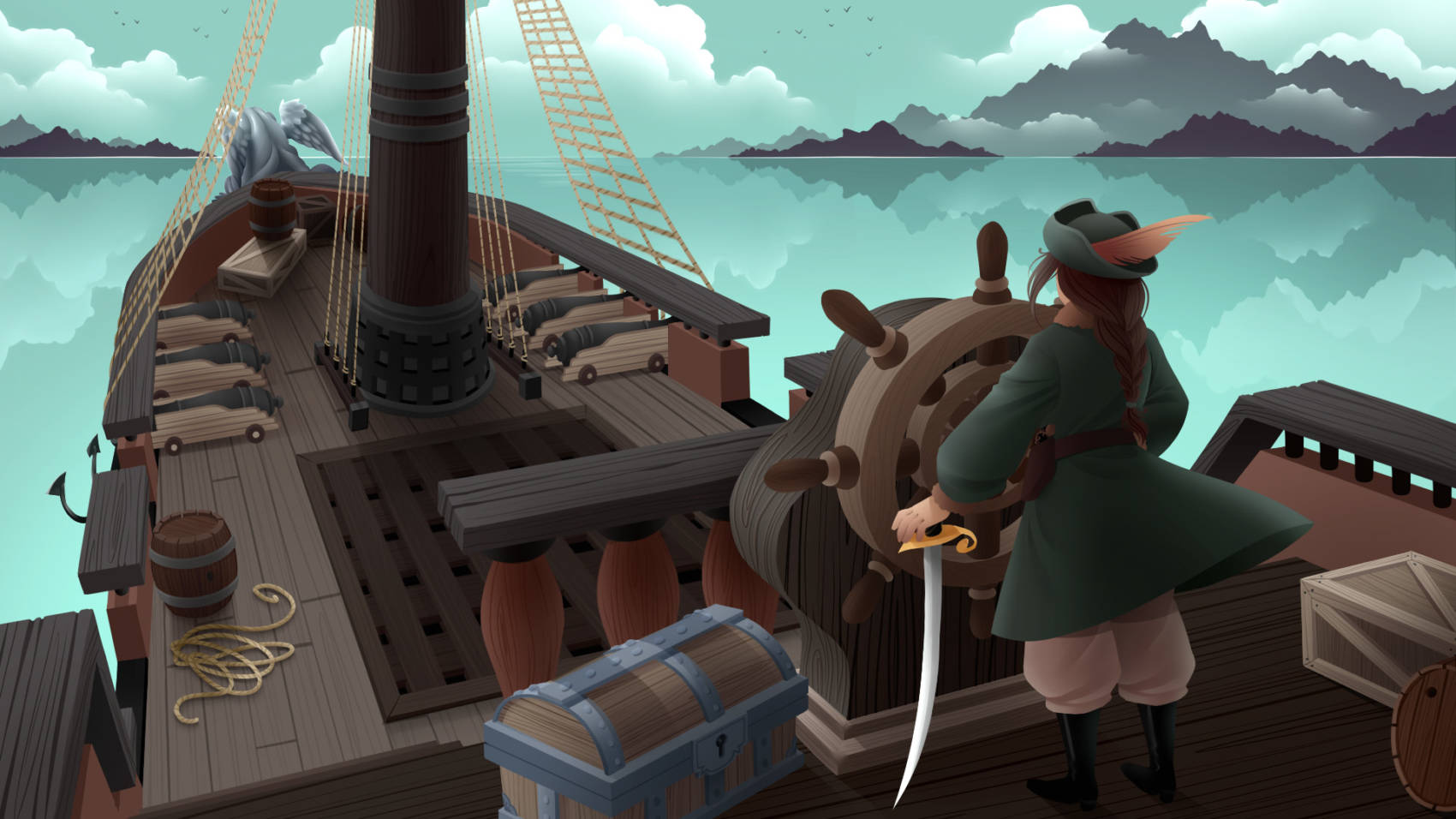 Le bateau de Pirate de Maria Lindsey Cobham - École Pivaut